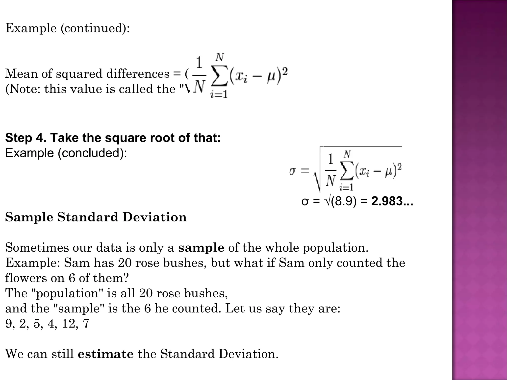 Measures of Variation | PPT