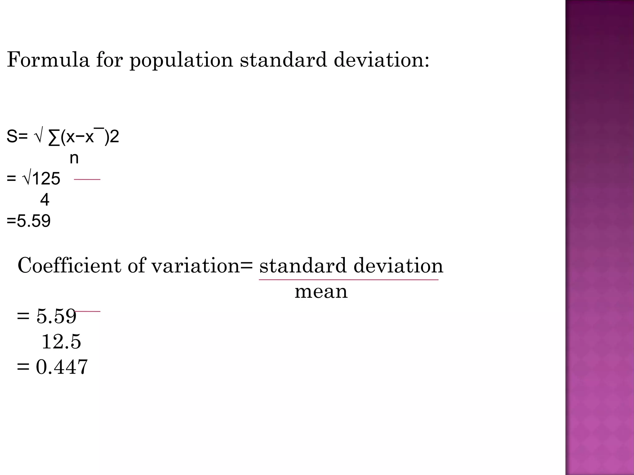 Measures of Variation | PPT
