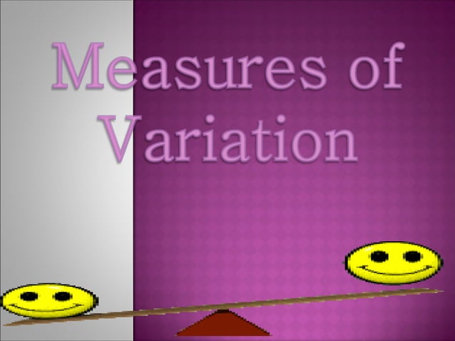 Measures of Variation | PPT