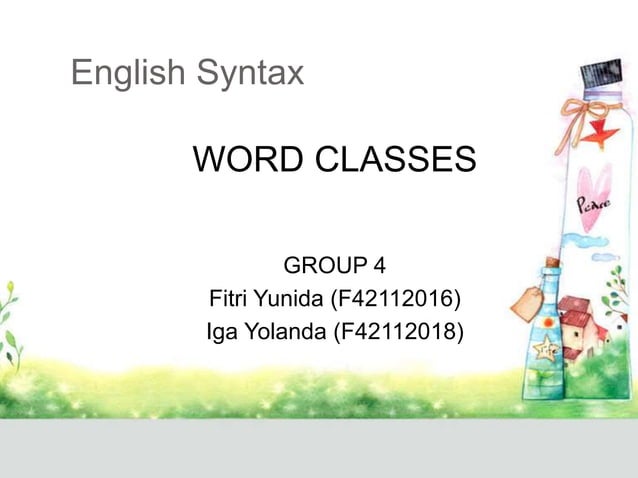 word classes | PPTX