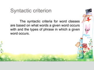word classes | PPTX