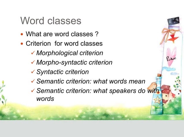 word classes | PPTX