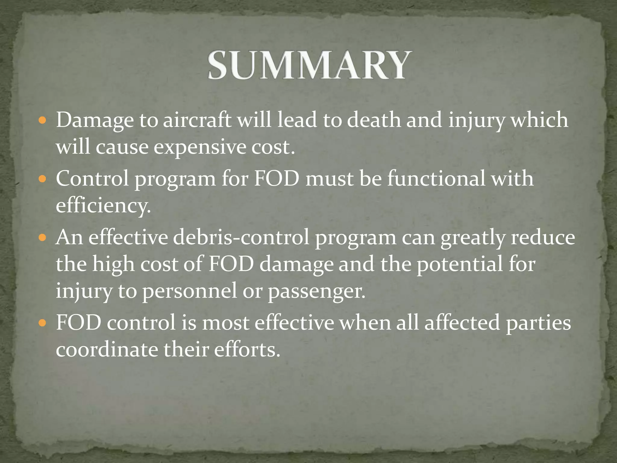 Foreign Object Damage/Debris | PPTX