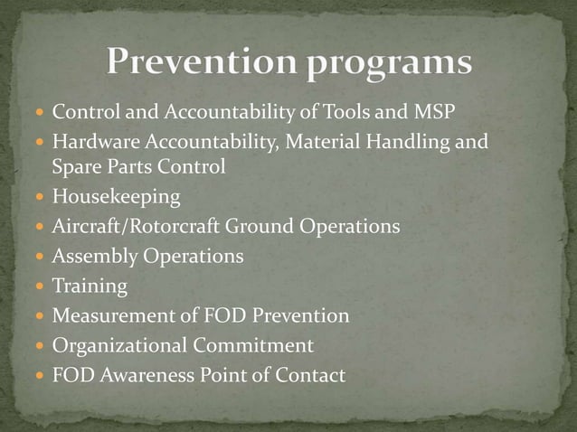 Foreign Object Damage/Debris | PPTX | Air Travel | Travel Type