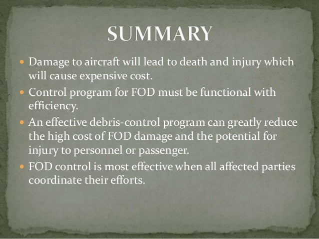 Foreign Object Damage/Debris