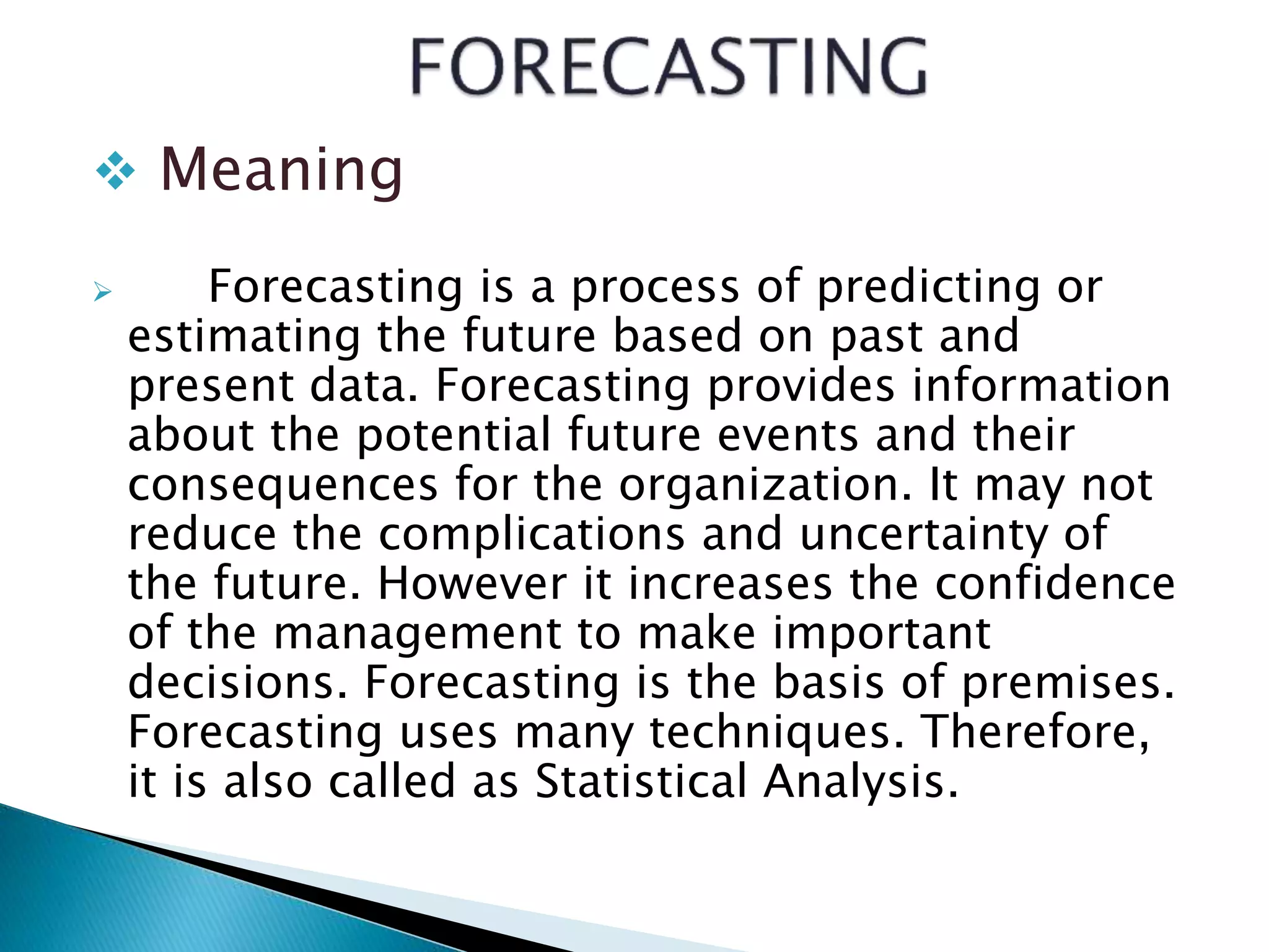 Forecasting and Decision Making | PPTX