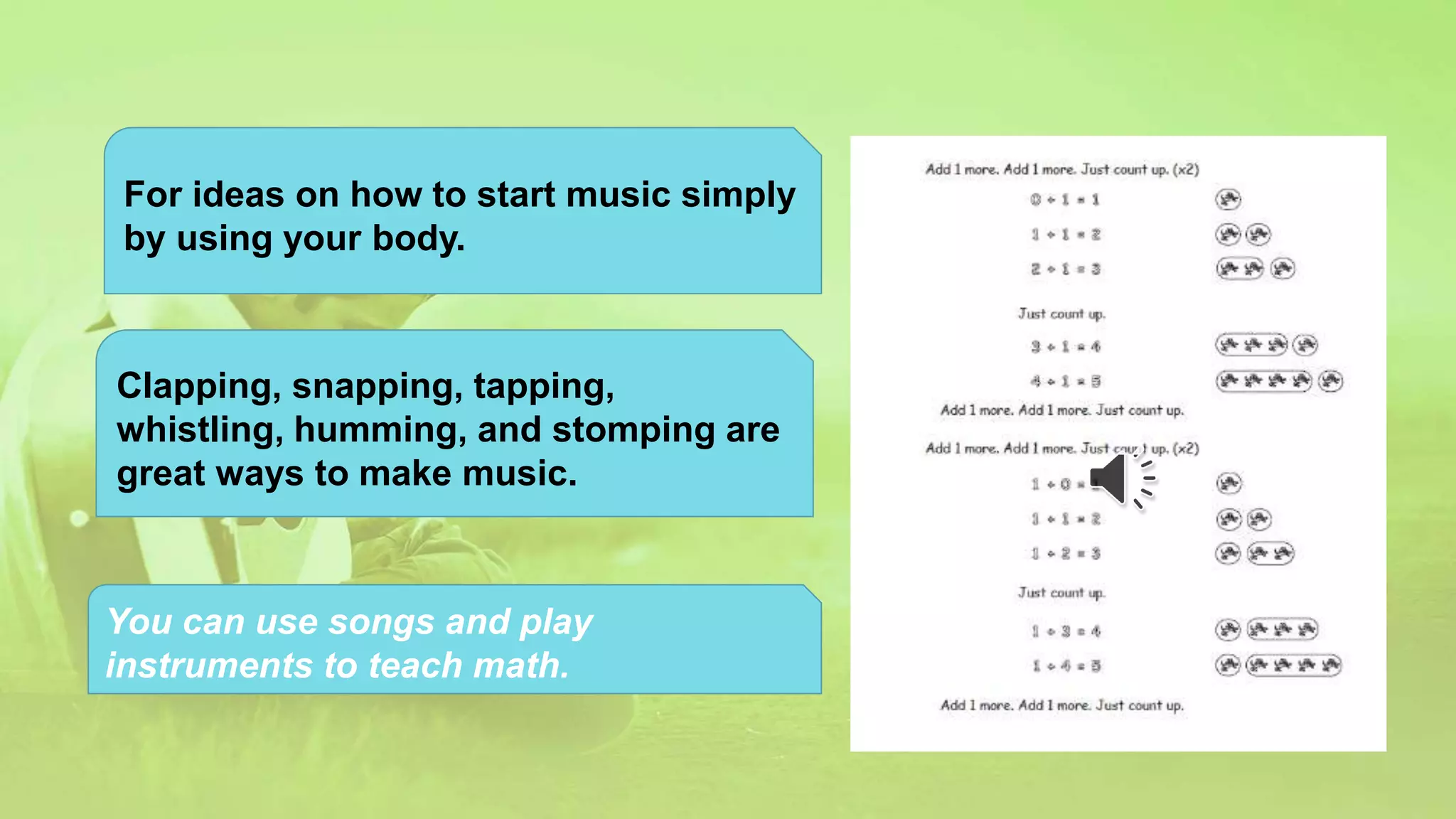 WAYS TO INTEGRATE MUSIC IN DIFFERENT LEARNING AREAS | PPTX