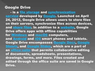 Google Drive | PPT