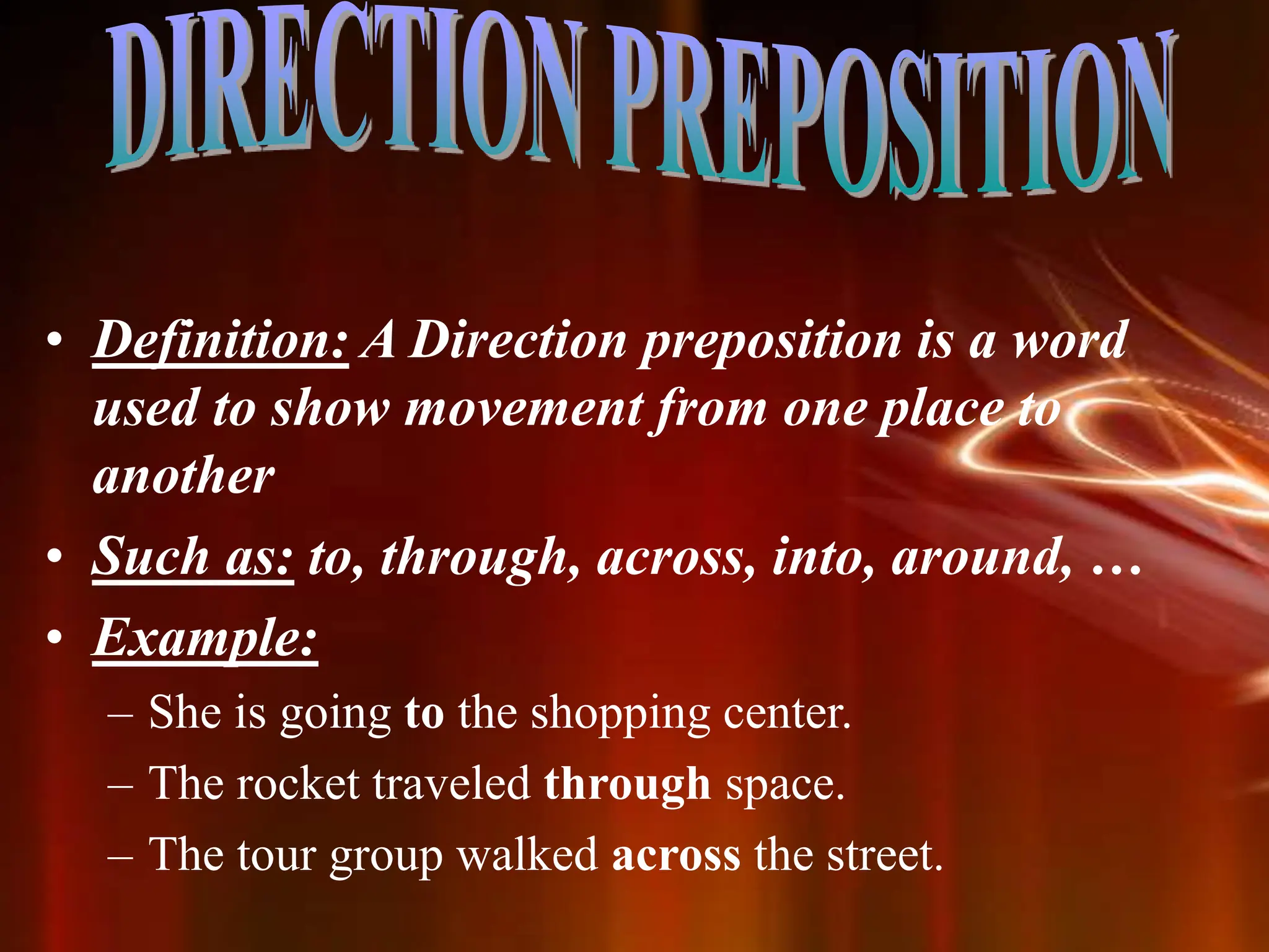 Prepositions - Usage and exercises for EFL | PPT