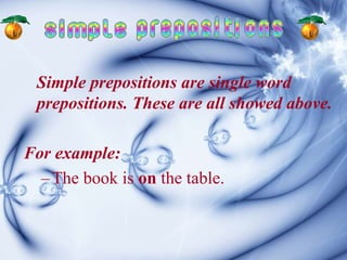 Prepositions - Usage and exercises for EFL | PPT