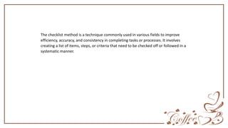 THE MODELS OF CHECKLIST METHOD IN EVALUATING ELT TEXTBOOKS | PPT