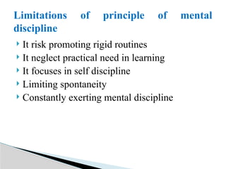 Presentation: Principle of Mental Disciplines | PPTX