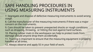 THE IMPORTANCE OF MEASURING INSTRUMENTS MAINTENANCE | PPTX