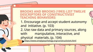 Powerpoint Presentation- Constructivist Theory | PPTX