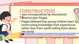 Powerpoint Presentation- Constructivist Theory | PPT