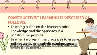 Powerpoint Presentation- Constructivist Theory | PPT