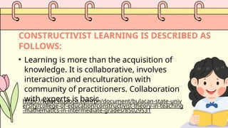Powerpoint Presentation- Constructivist Theory | PPT