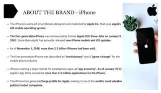 A Presentation on Apple - Iphone | PDF