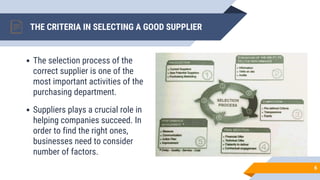 GROUP 4: CHAPTER 4: Supplier Selectionpdf | PDF