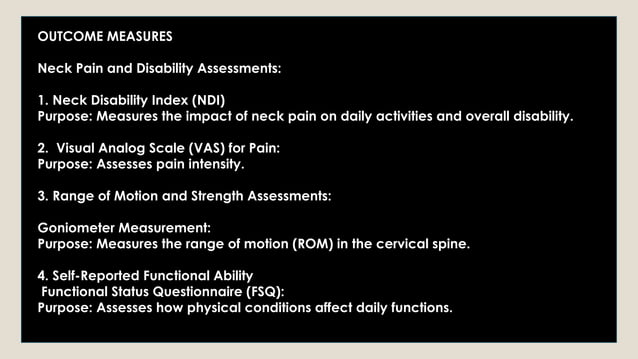 Assessment of neck pain and associated physical diability.pptx | Death ...