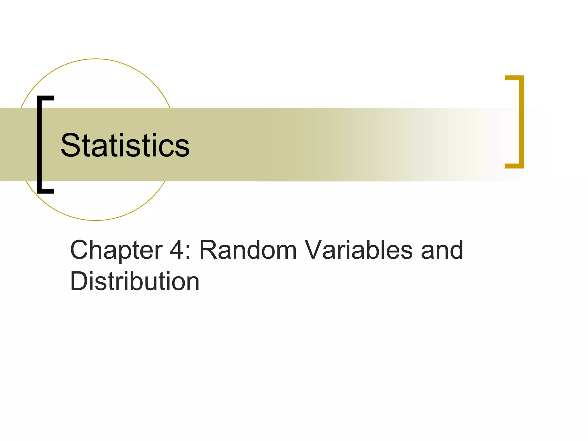 Random Variable And Distribution Pptx