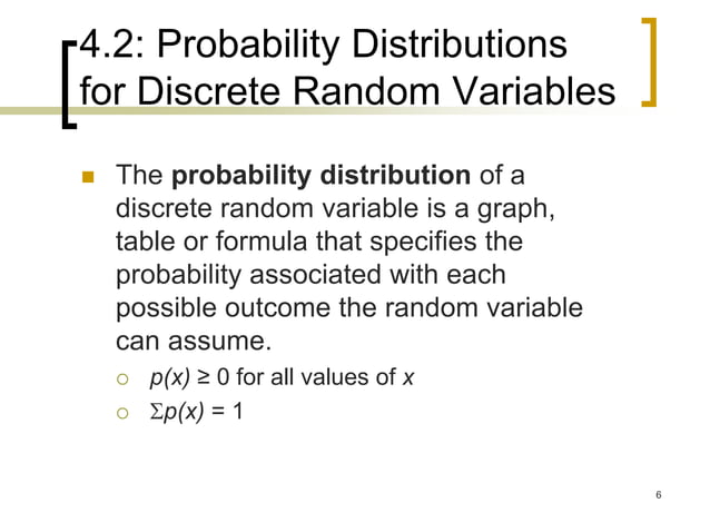 random variable and distribution | PPTX