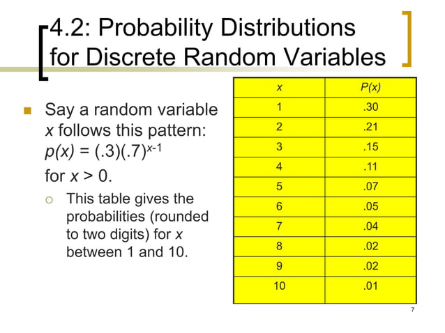 random variable and distribution | PPTX