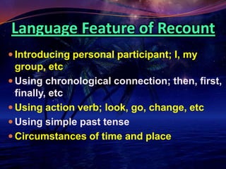 Recount - Narrative | PPTX