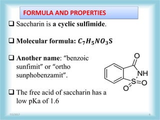 Saccharine Definition