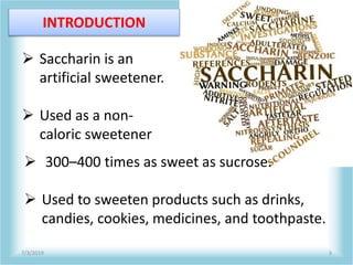 Saccharine | PPT