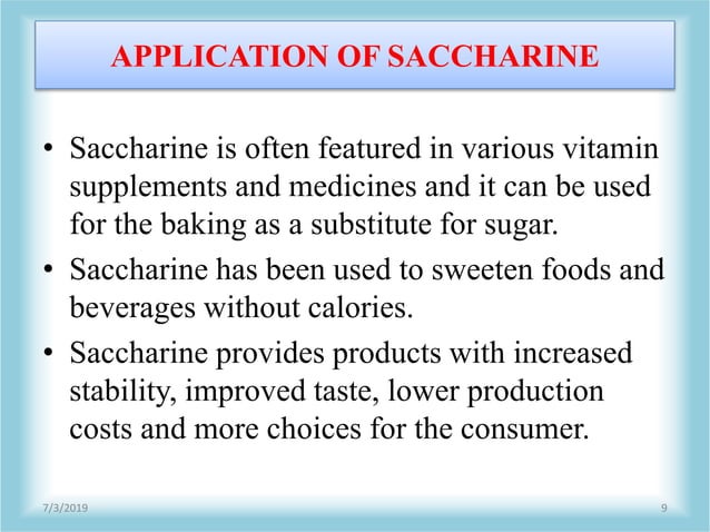 Saccharine | PPT