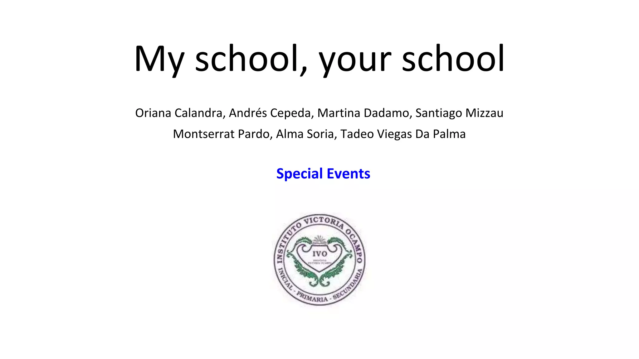 Group 4: School celebrations | PPT