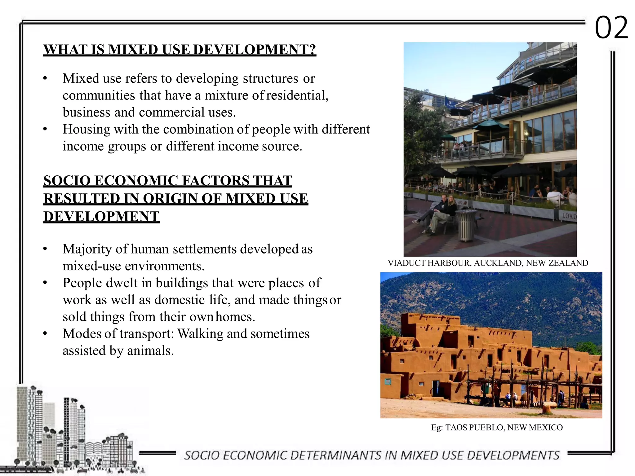 Socio Economic Determinants in Low Scale Mixed Use Developments | PDF