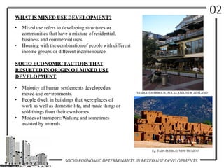 Socio Economic Determinants in Low Scale Mixed Use Developments | PDF