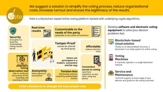 Blockchain project: e-voting system based upon blockchain technology | PPTX