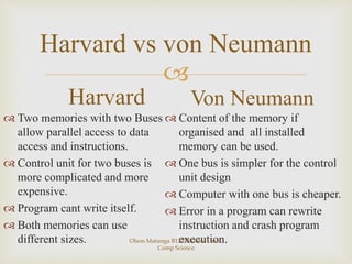 Von Neumann vs Harvard Architecture | PPTX