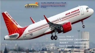 Air India Presentation Indian Institute of Delhi Department of ...