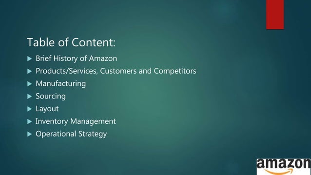Amazon's Operational Strategy | PPTX | Internet | Computing