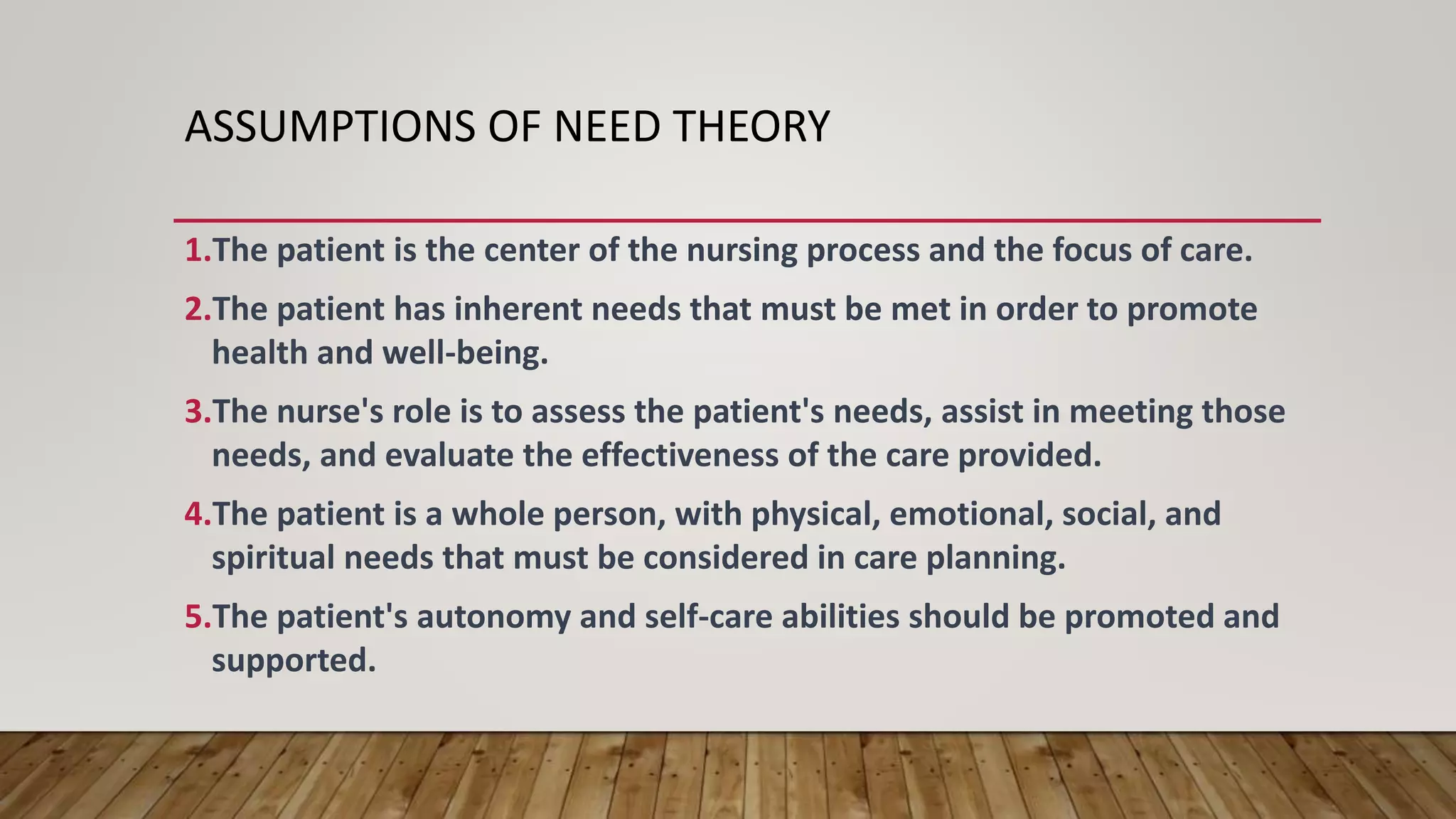 Need Theory Virginia Henderson Theory | PPTX