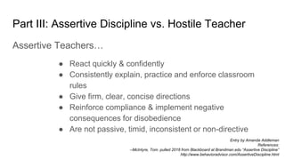 Group 4: Assertive Discipline | PPTX | Educational Assessment | Education