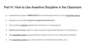 Group 4: Assertive Discipline | PPTX | Educational Assessment | Education