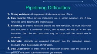 Difficulties in Pipelining | PPTX | Operating Systems | Computer Software and Applications