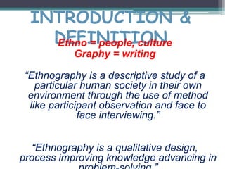 Ethnographic Research | PPTX