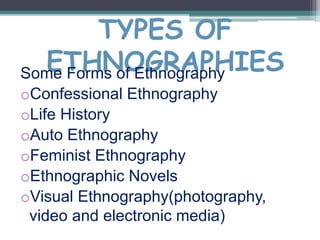 Ethnographic Research | PPTX