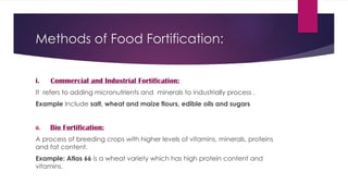 Food Fortification by Dn javeria Dawood J | PPTX
