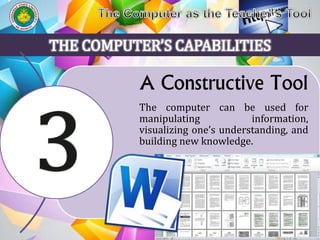 Computer as the Teacher's Tool | PPTX