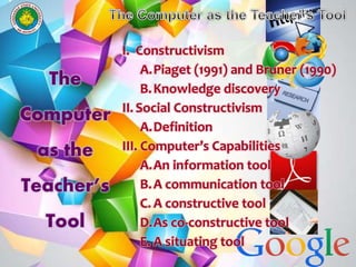 Computer as the Teacher's Tool | PPTX