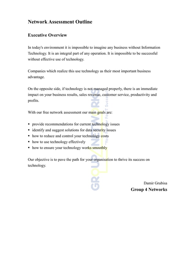 Group 4 Networks Assessment Outline | PDF | Computer Networking | Computing