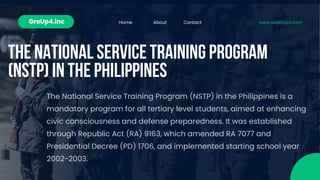 National Service Training Program in the Philippines | PPT