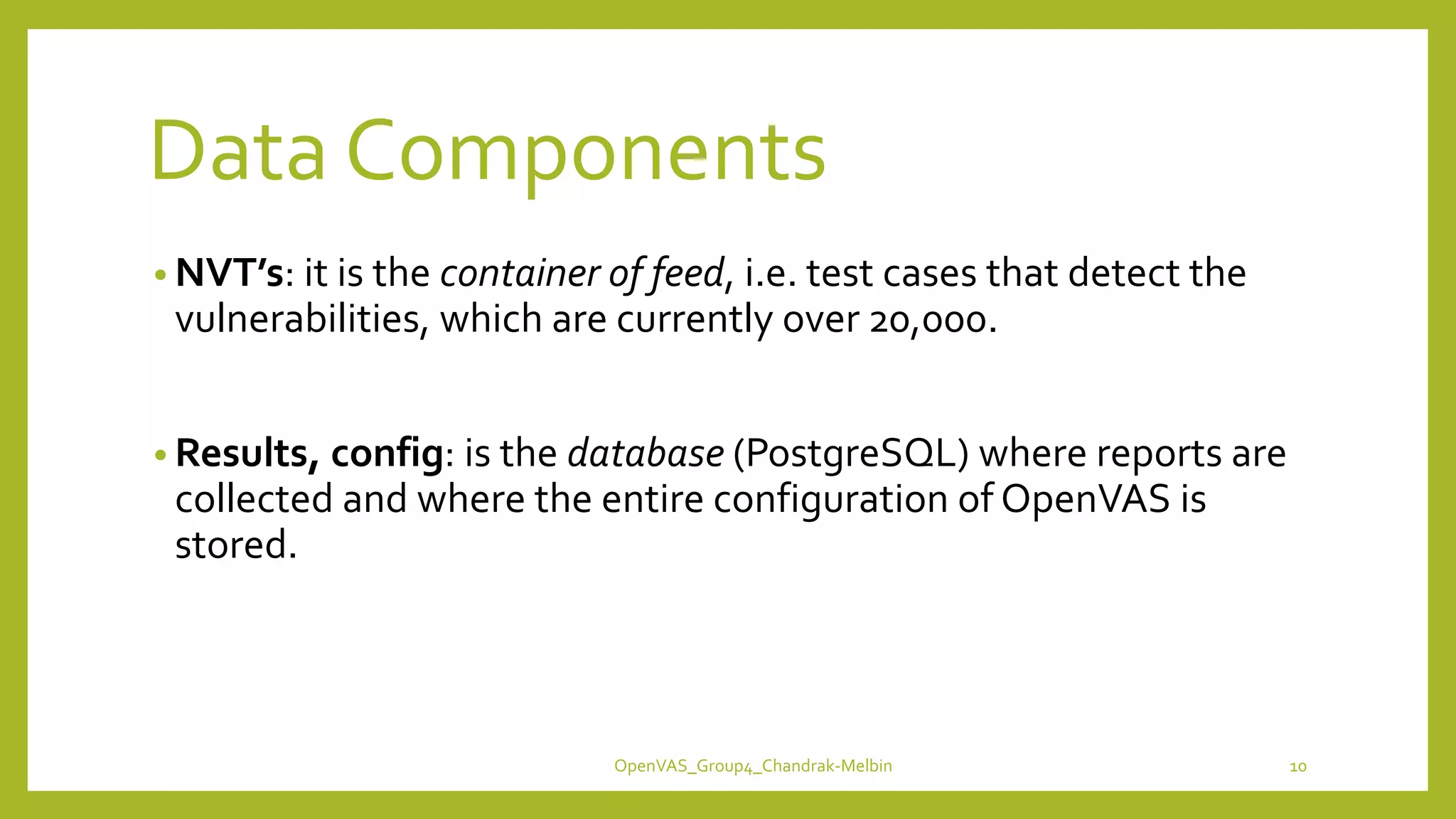OpenVAS: Vulnerability Assessment Scanner | PPTX